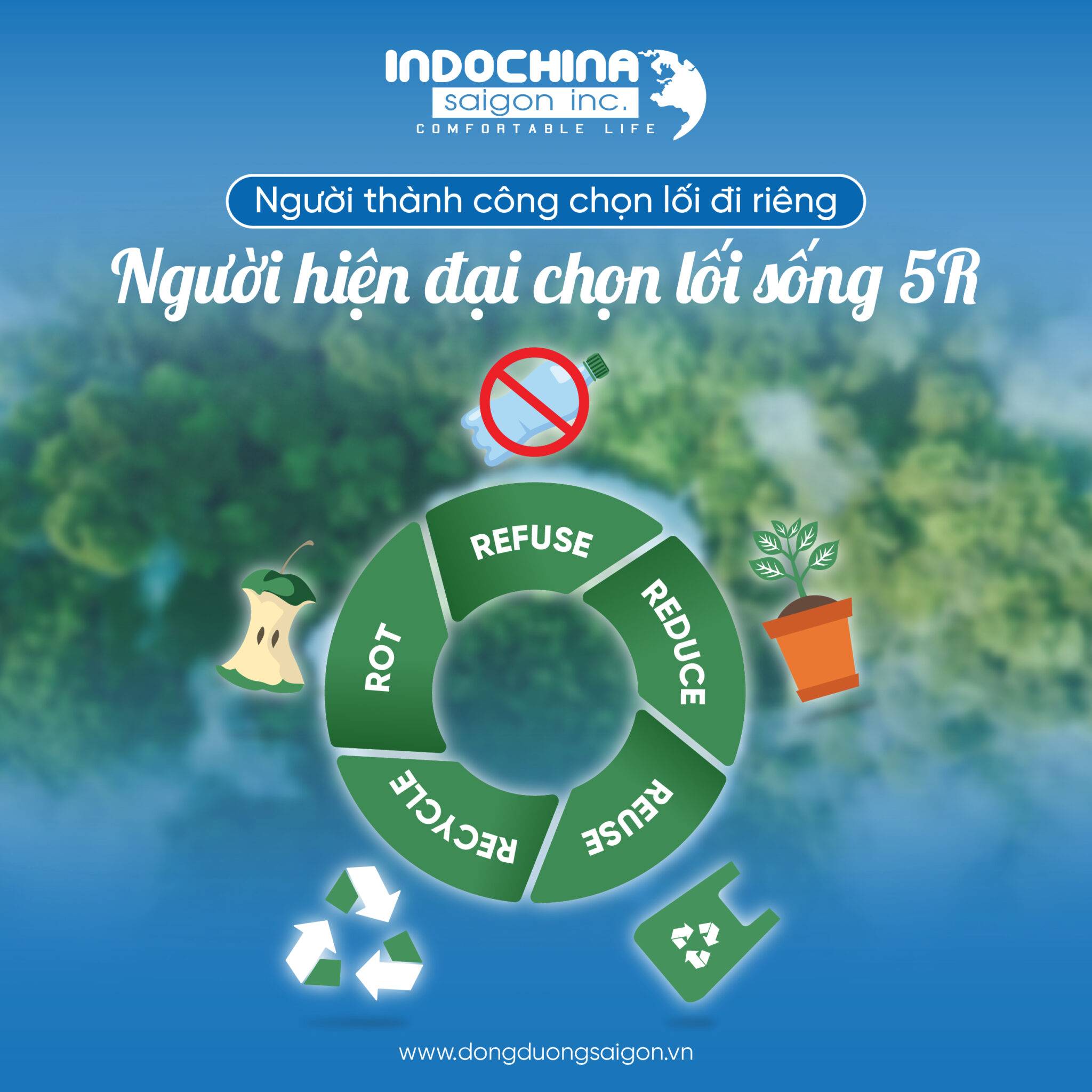 NGUYÊN TẮC 5R - GIẢI PHÁP MỚI CHO MÔI TRƯỜNG - ĐÔNG DƯƠNG SÀI GÒN